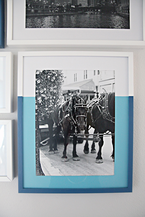 IHeart Organizing: Dipped Frame Gallery Wall