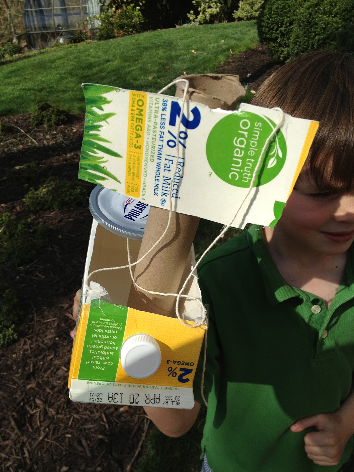 Making Crafts from recycled materials for Earth Day