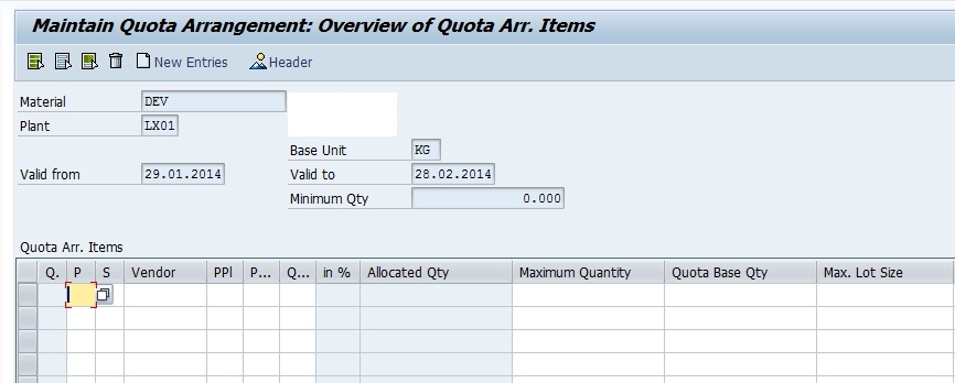 Configure Quota Arrangement in SAP MM | SAP Online Guides