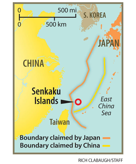 Online Maps: Disputed islands between China and Japan