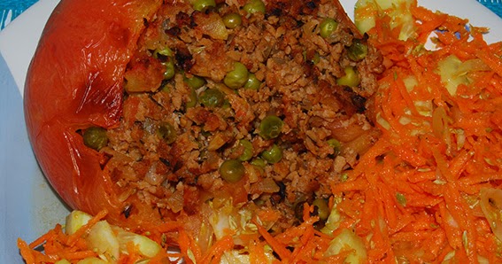 Tomate Recheado com Soja - Aprendiz Vegana