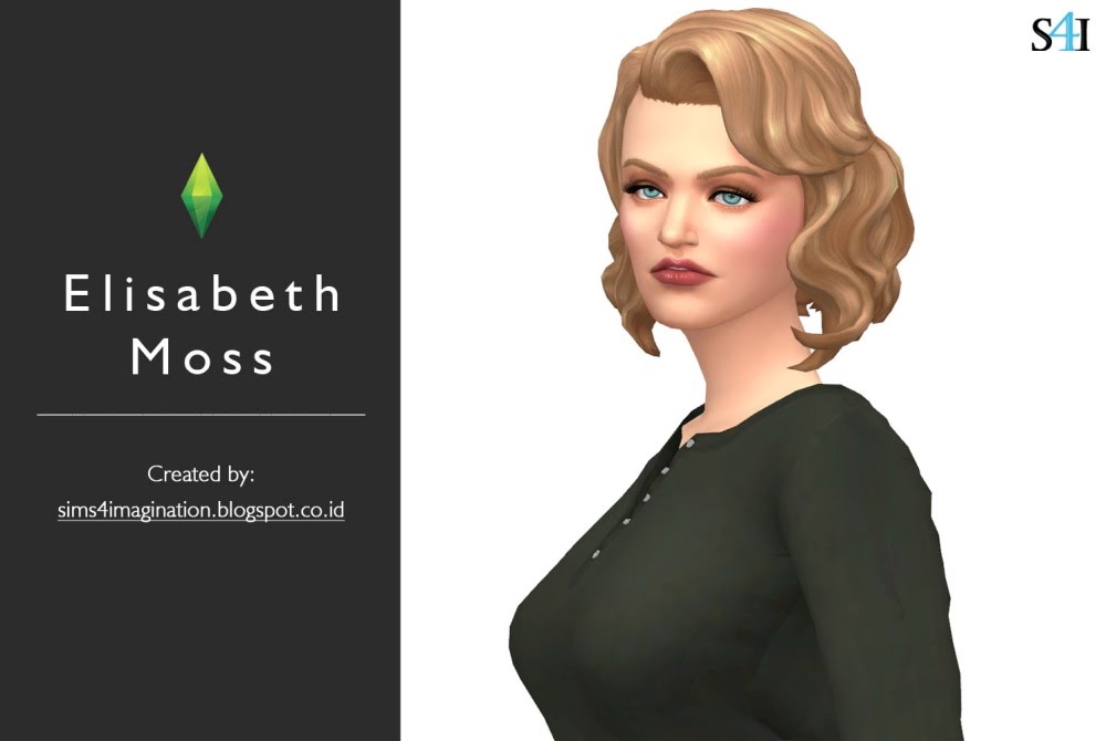 My Sims 4 CAS: Elisabeth Moss - Imagination Sims 4 CAS