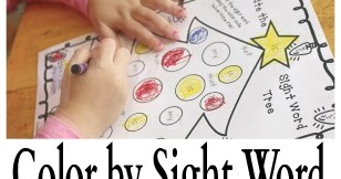 Printable Color By Sight Word Christmas Tree | School Time Snippets