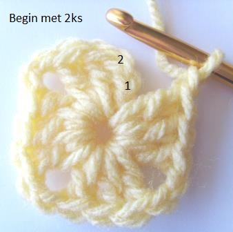 Hekel Idees: Hekel Tutoriaal: Soliede Vierkant