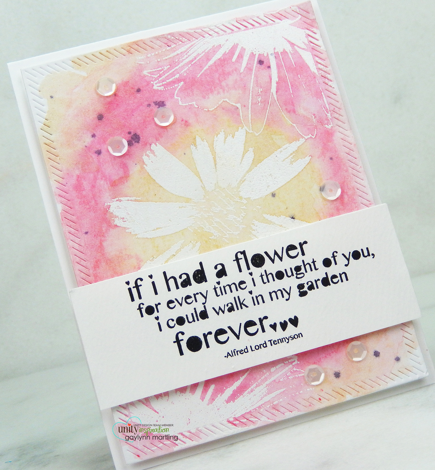 Neat Nook Creations: Floral tie dye watercolor card with stamping.