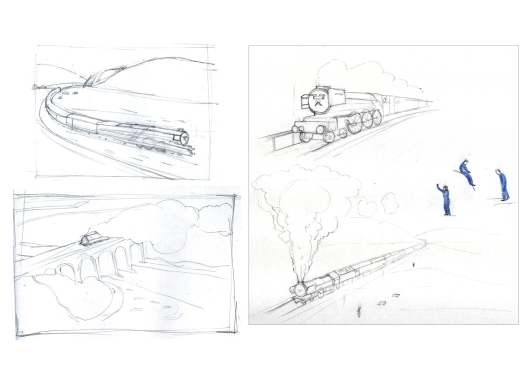 Flying Scotsman Drawing Sketch Coloring Page