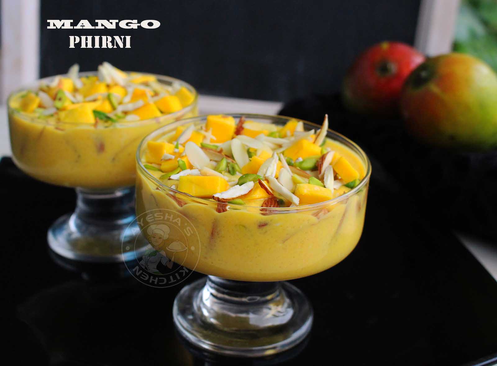 MANGO DESSERT RECIPES - MANGO PHIRNI / AAM KI PHIRNI