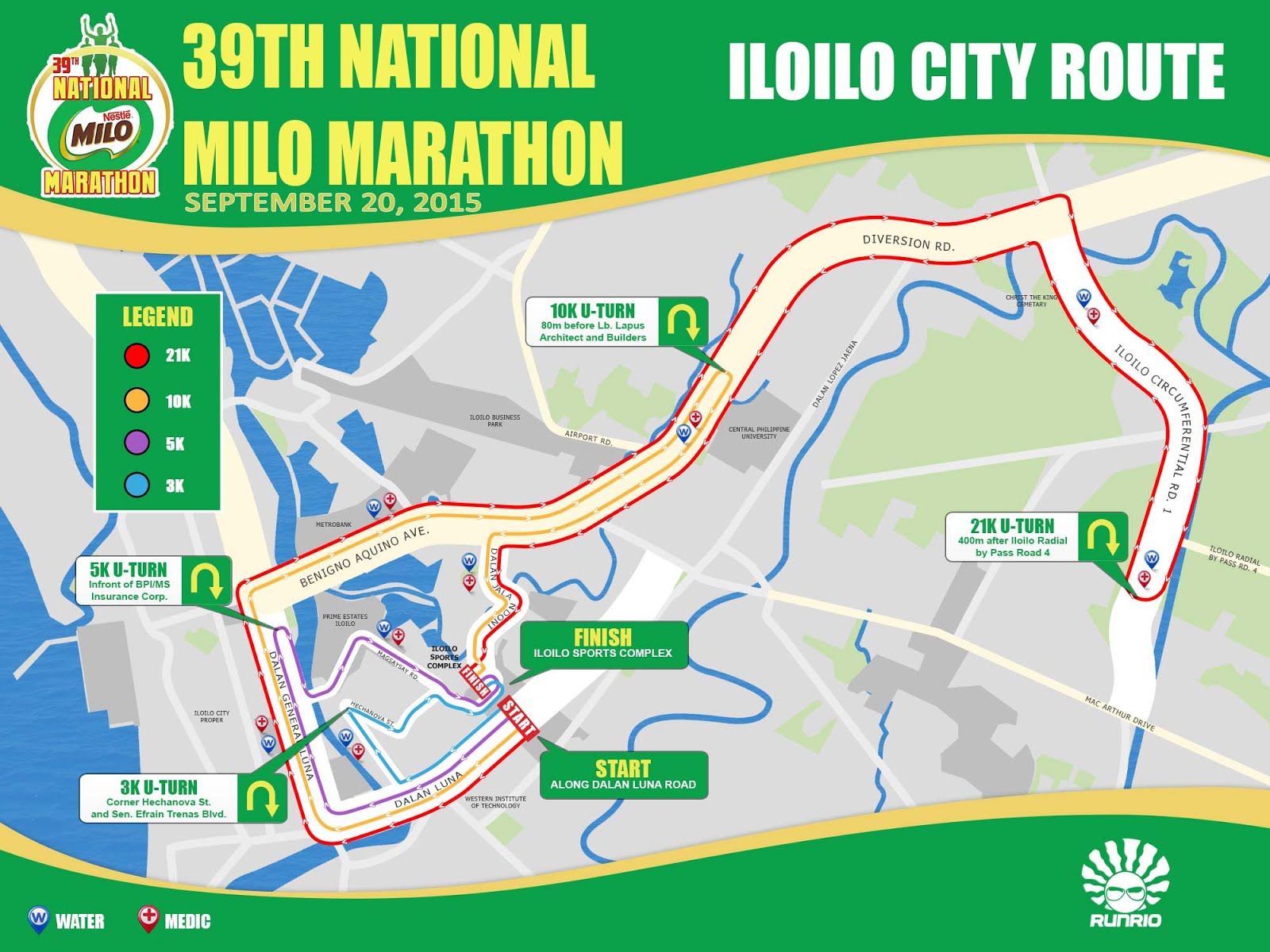 Sports Events: 39th Milo Marathon Map