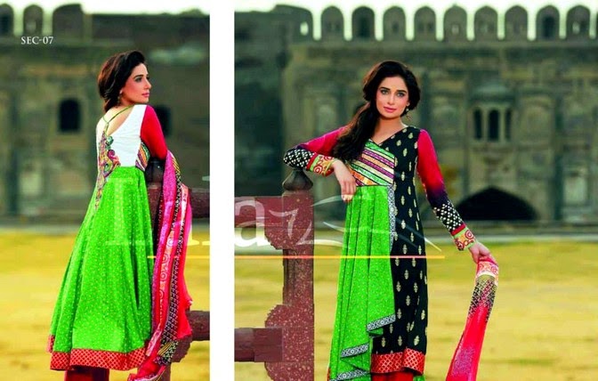 Lala - Sana Samia Eid Collection 2014 | Lala Designer Dresses for EID ...
