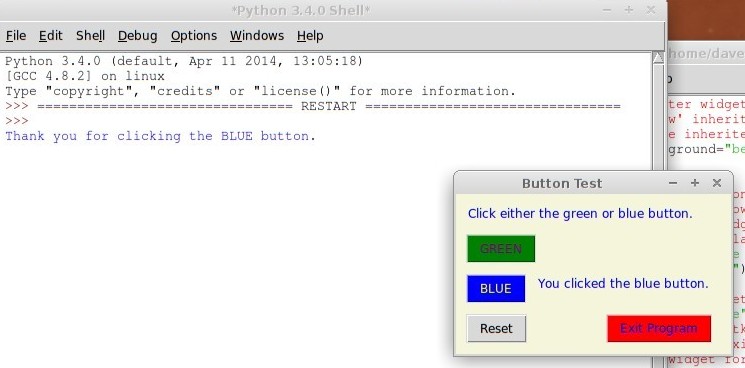 Dave's tech docs: Tkinter graphical user interface for Python