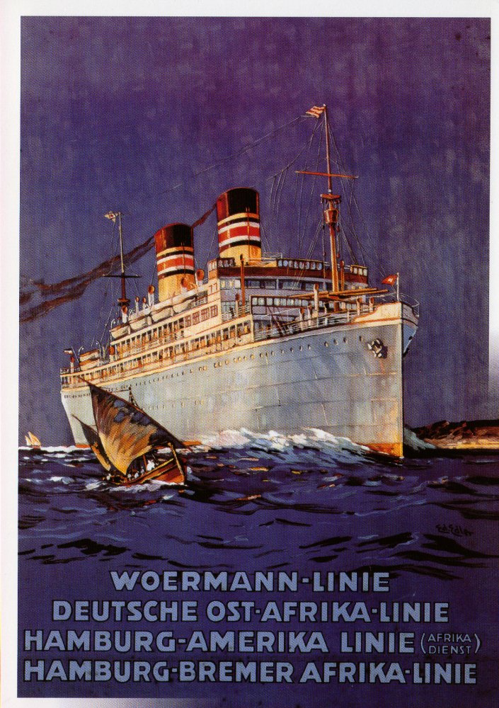 PoSeWe - Maritime Bilder: Plakat: Woermann-Linie