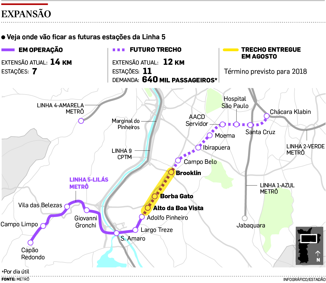 Novas estações de Metrô dão 'cara nova' para Linha 5-Lilás. ~ Metrô SP ...
