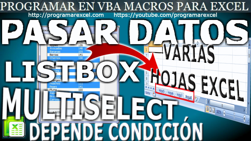 Pasar datos listbox multiselect a distintas hoja Excel dependiendo de ... Pasar datos listbox multiselect a distintas hoja Excel dependiendo de ...
