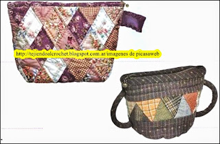 PATCHWORK= SOLO PATRONES = TODO GRATIS: BOLSO ,MONEDEROS EN PATCHWORK