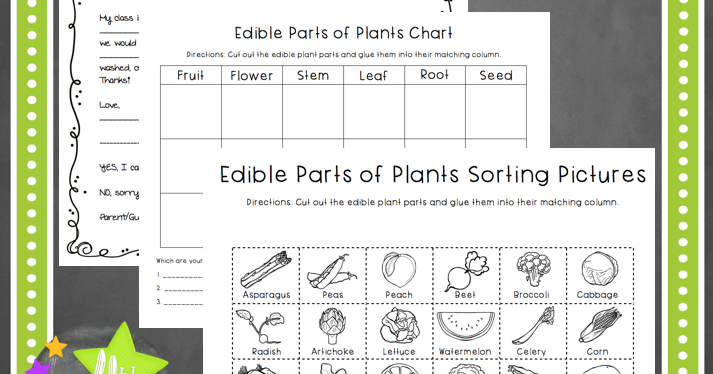 The Best of Teacher Entrepreneurs: SCIENCE LESSON - "Edible Parts of ...