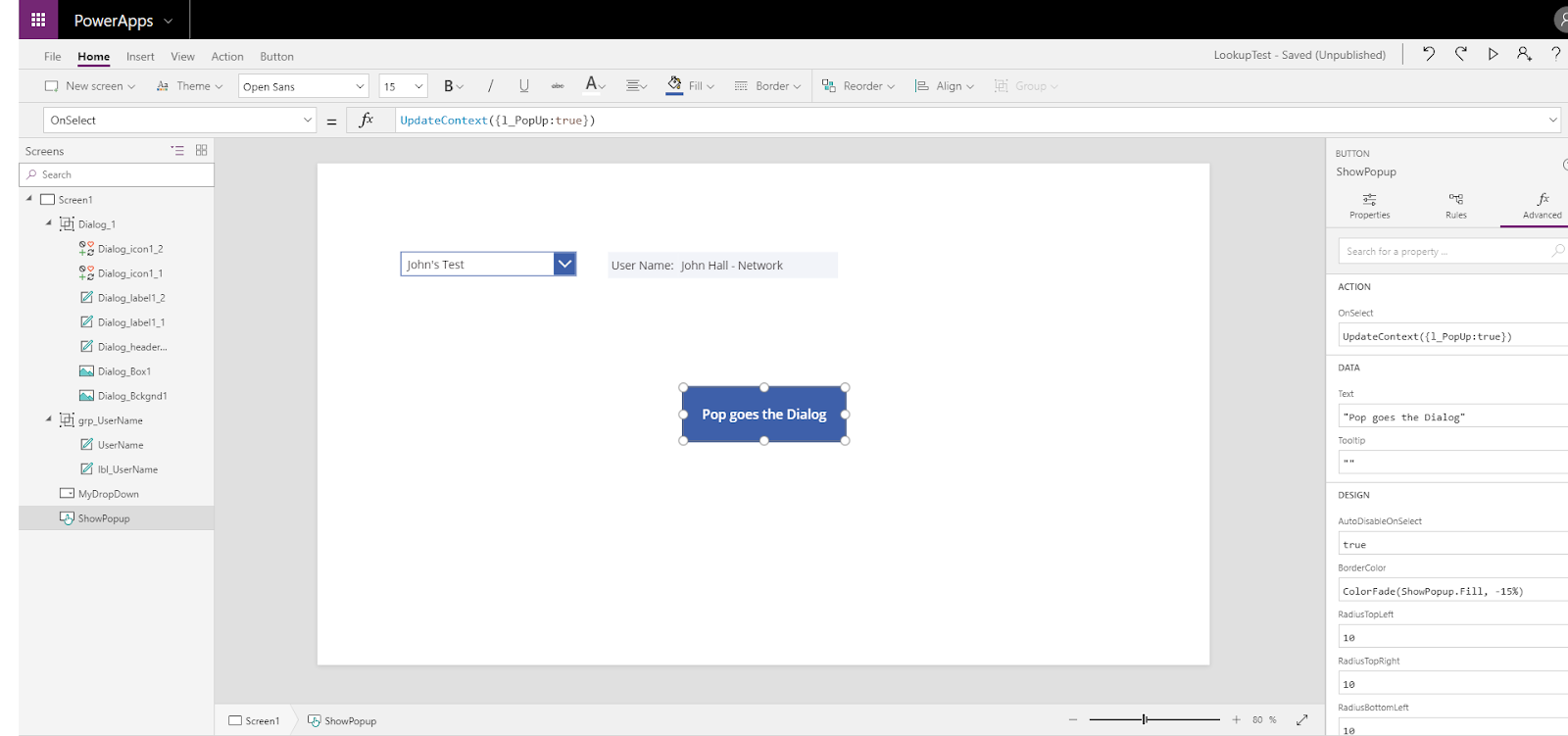 Persnickety about PowerApps: PowerApps: Modal Dialog or Popup Boxes