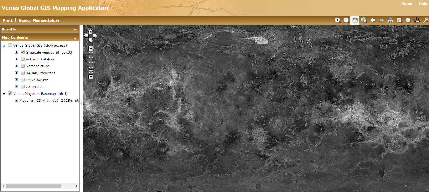 Digital Mapping: Interactive GIS Map of Venus
