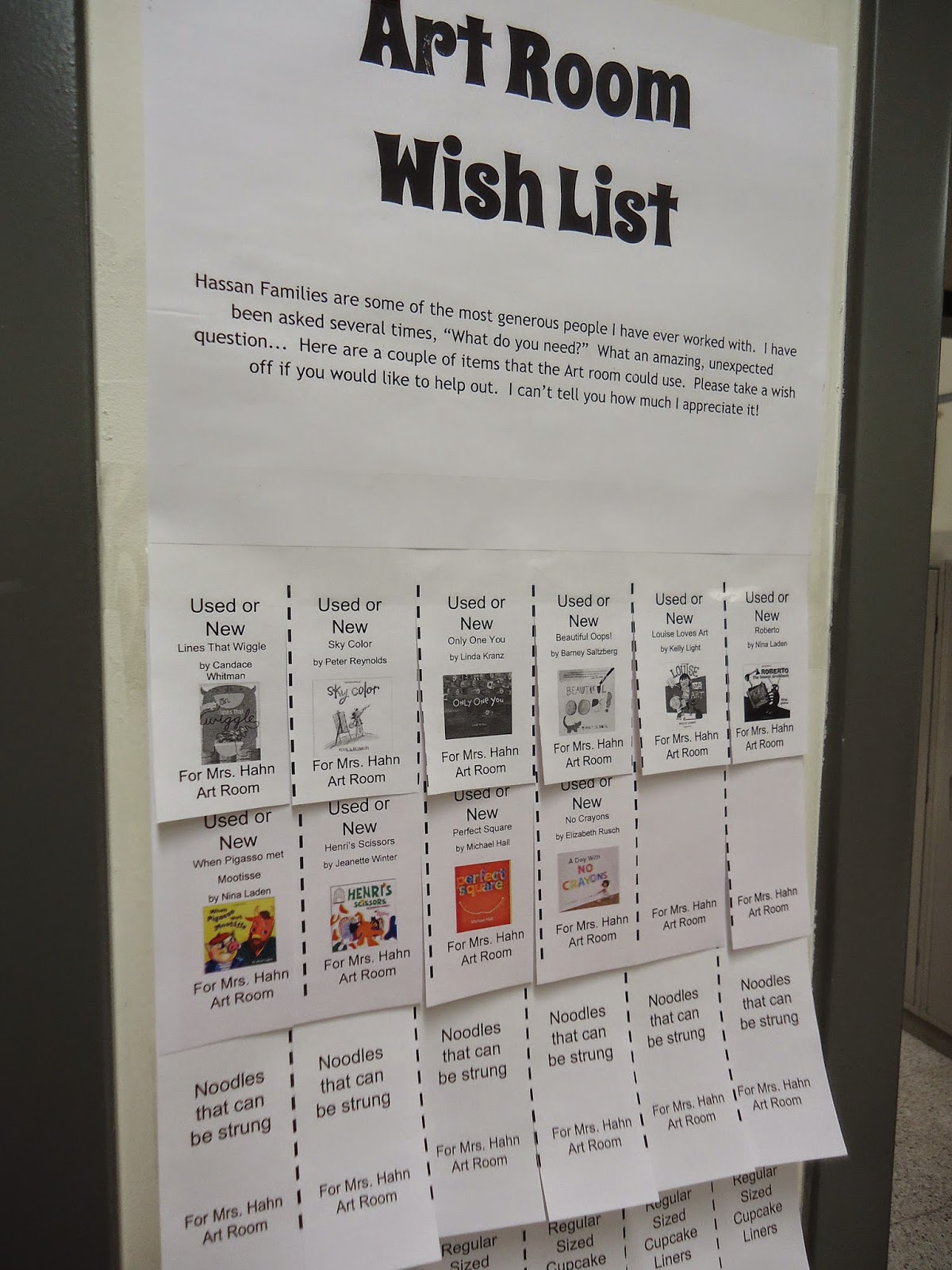 Mini Matisse: Art Room Wish List