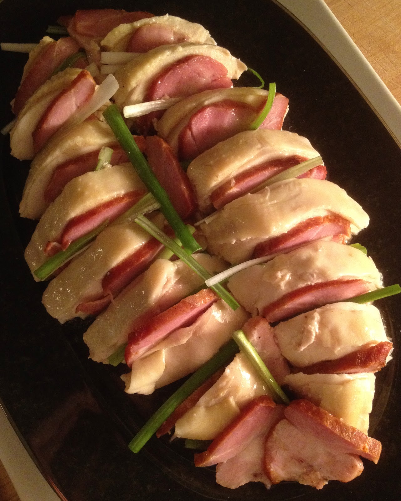 37 Cooks: White Poached Chicken with Tasso Ham and Light Sauce
