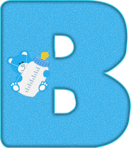 Alfabeto Decorativo: Alfabeto - Bebê Azul - PNG - Letras - Maiúsculas ...