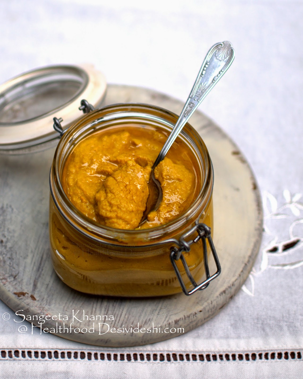 amla chutney | mashed Indian gooseberry with mustard and turmeric