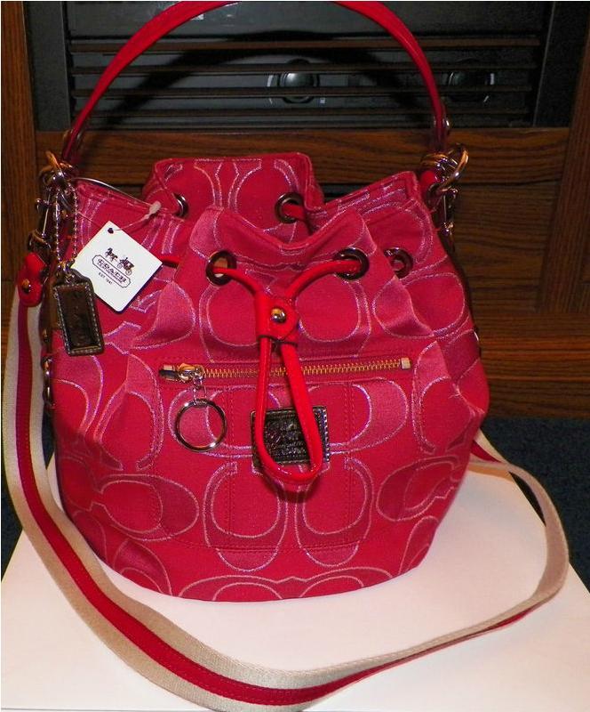 ♦ Urbane Mannequin ♦: 100% AUTHENTIC COACH POPPY RUBY RED CINCH TOTE 17930