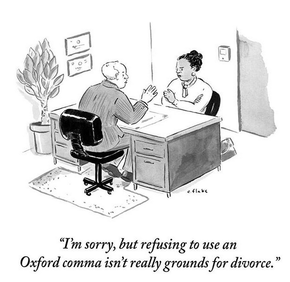 Mystery Fanfare: Cartoon of the Day: Oxford Comma