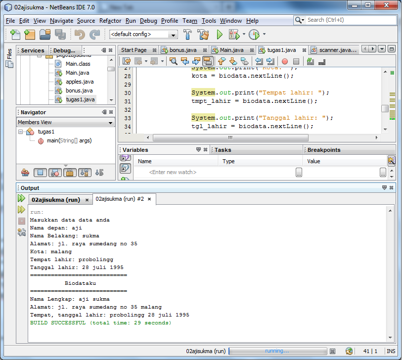 Membuat Biodata Dengan Java Netbeans Moklet Best Information
