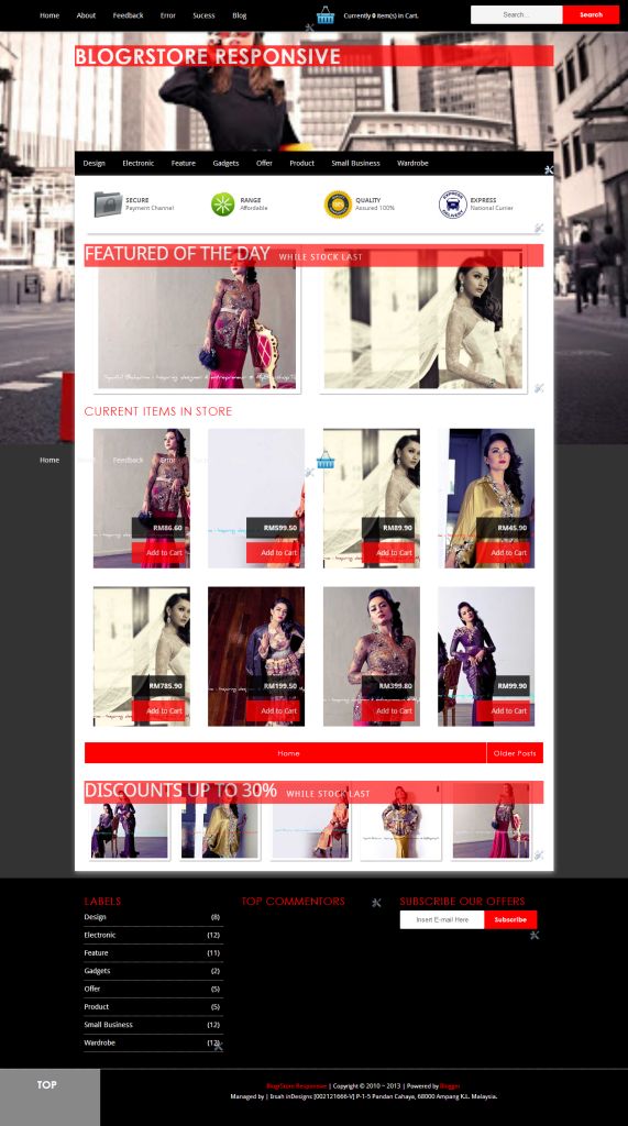 BlogrStore Responsive Blog Shop/Store Template - A Sneak Preview ...