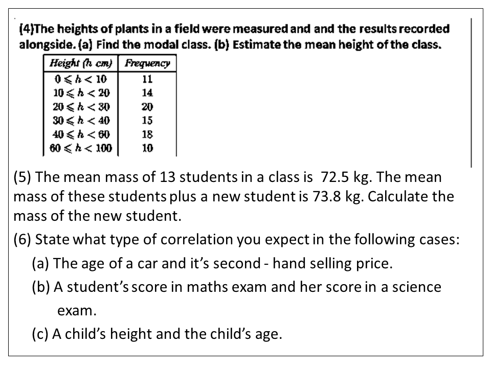 Math 9: CHAPTER 8 - STATISTICS