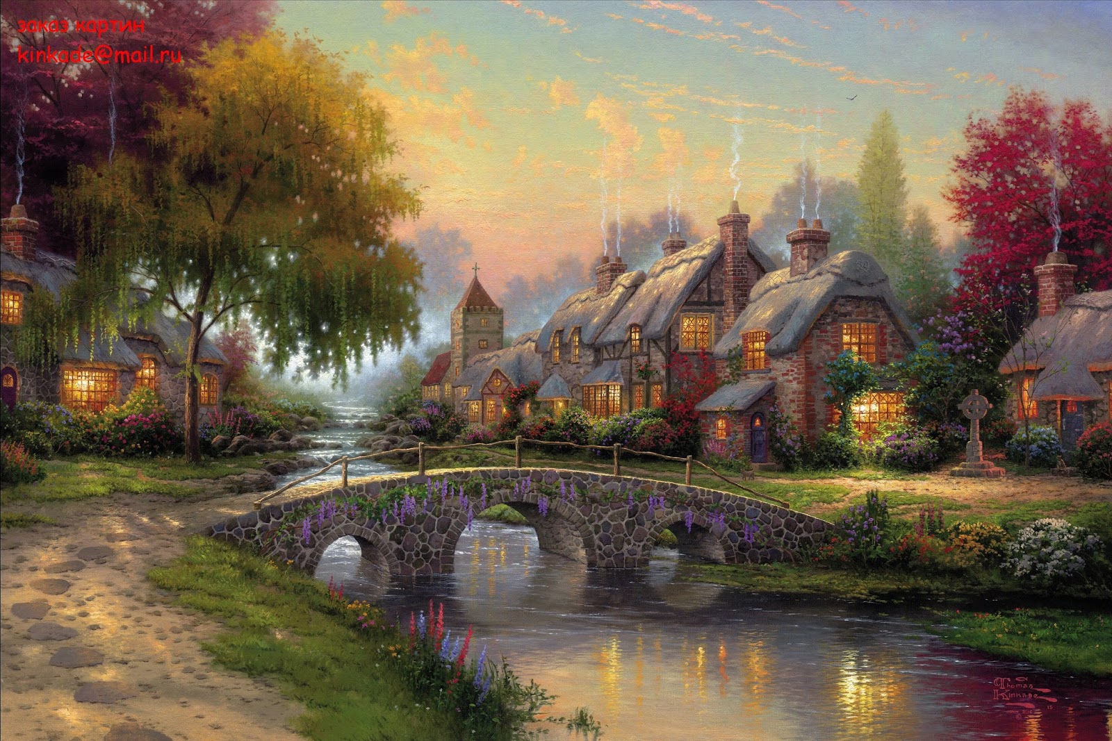 Selección de Paisajes variados de Thomas Kinkade