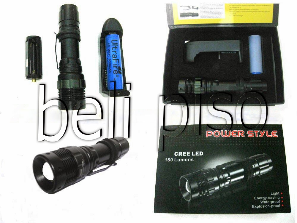 Jual Senter Zoom Police Power Style (Cree LED) - Ahli Pisau