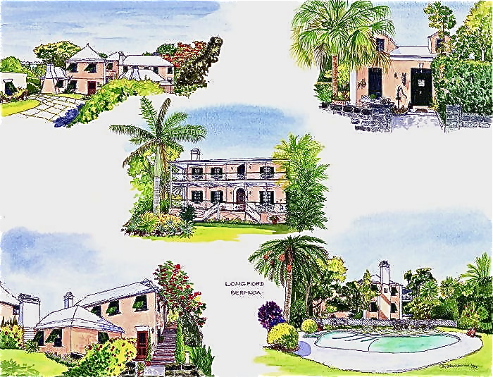 Joy Blackburne Murals: Watercolour Portraits of Bermuda Houses