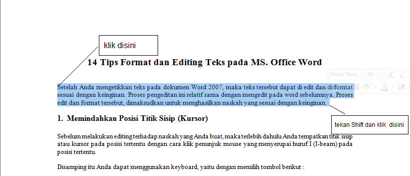 14 Tips Format dan Editing Teks pada MS. Office Word - Fajar TI