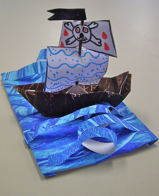 Use Your Coloured Pencils: Paper Pirate Ships