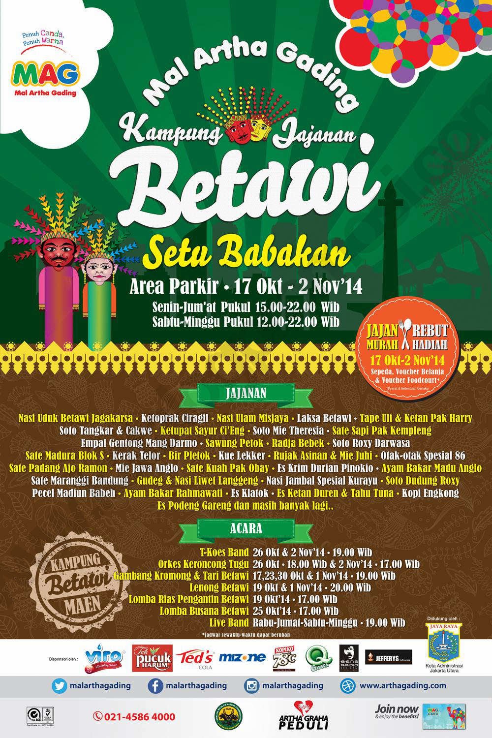 [Event Betawi] Kampung Jajan Betawi Food Festival | 17 Okt - 02 Nov ...