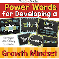 23 Powerful Words for the Growth Mindset - Tech Crazy Teacher