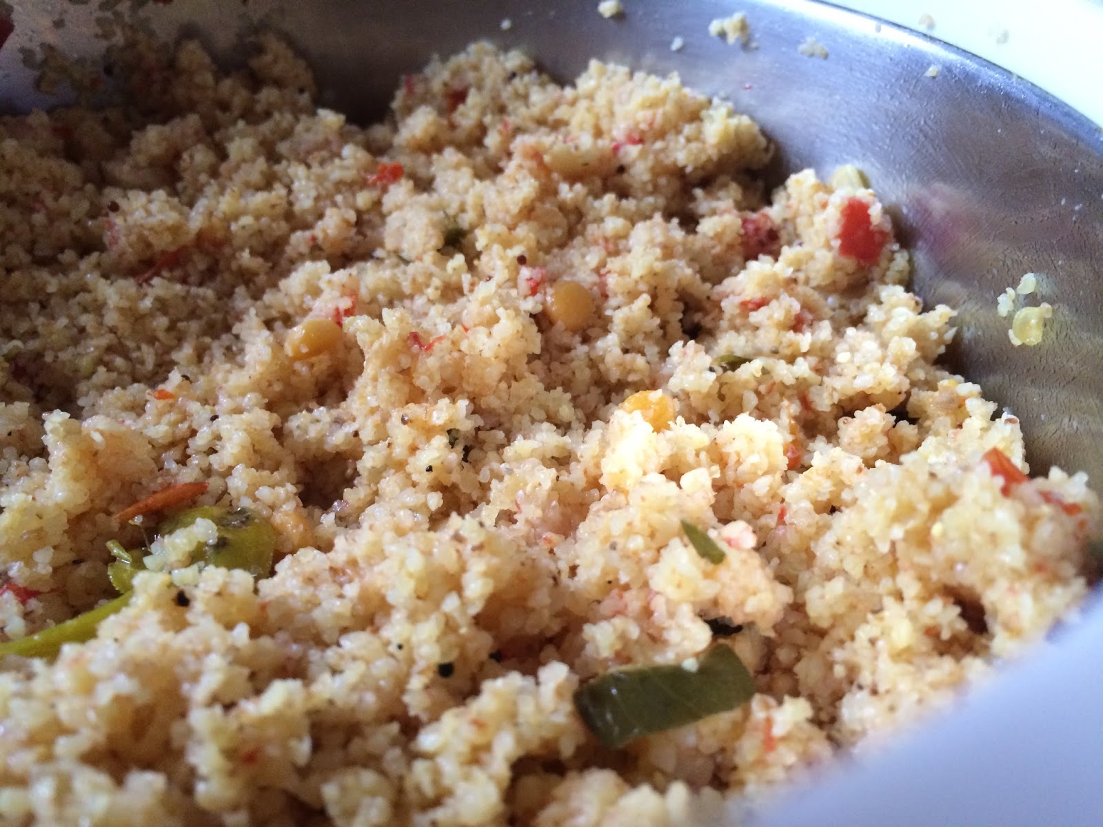 Umpa bhajji/ dumplings with leftover upma!