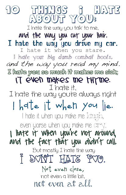 [stuff] by sara: 10 Things I Hate About You
