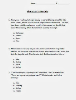 Jennifer's Teaching Tools: Character Traits