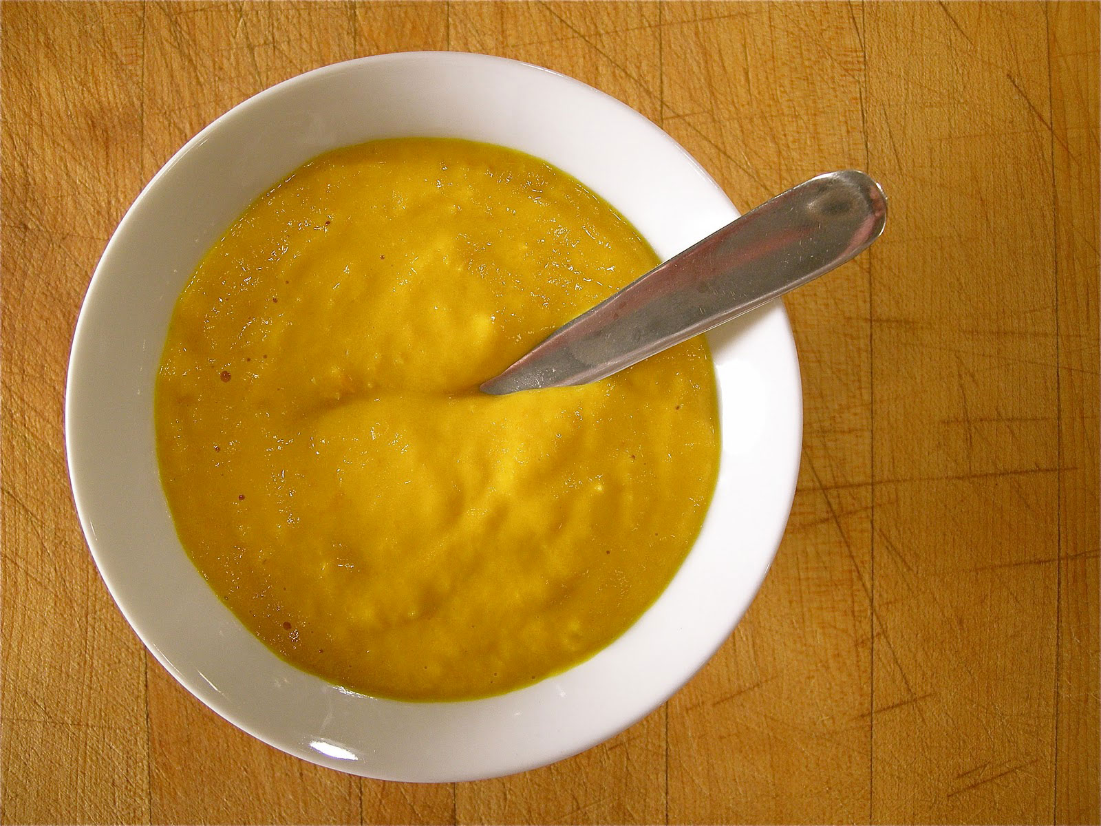 eat with a spoon: orange, red or yellow bell pepper coulis