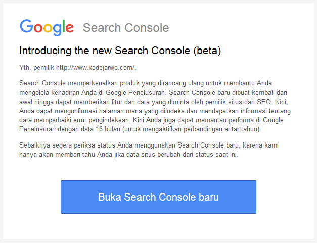 Google Search Console Update Januari 2018, Apa Yang Baru?