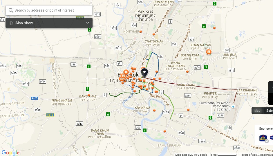 Indra Square Bangkok Map - Tourist Attractions in Bangkok Thailand ...