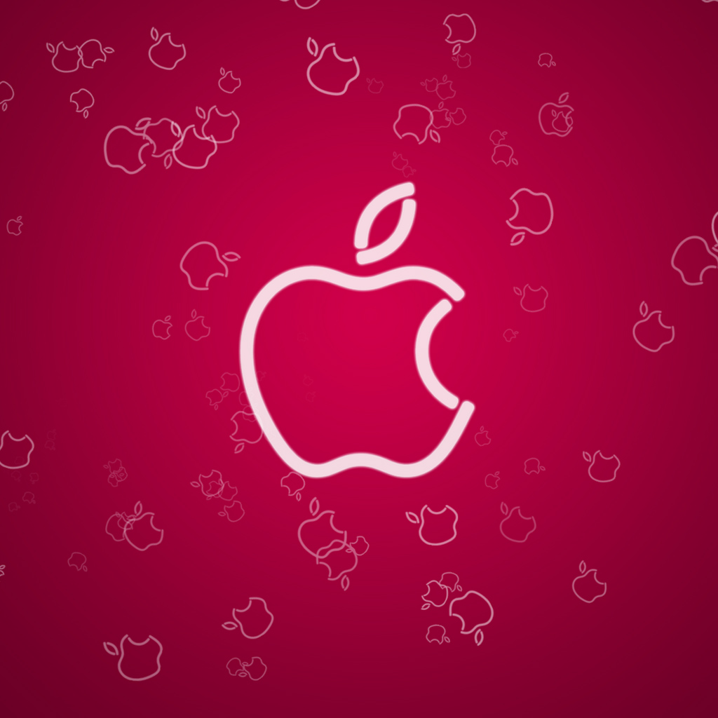 Magenta Apple Logo | iPhone Shockwave Wallpapers
