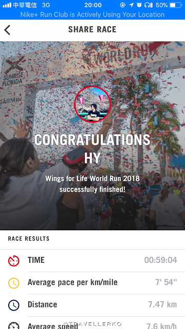 運動見聞｜參加 App Run 使用心得：Wings for Life World Run App 2018 @ KO 心享食旅攝｜在豐盛喜悅的路上