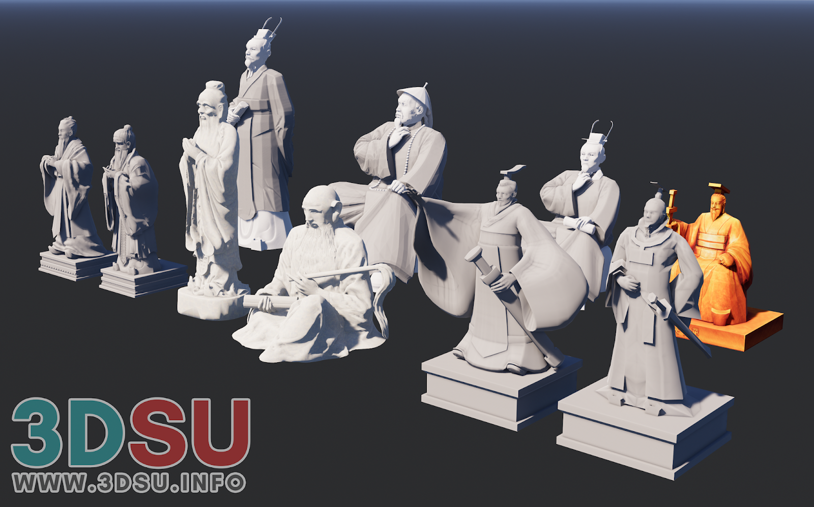 10 SCULPTURES PACK FOR SKETCHUP - 3DSU - Test