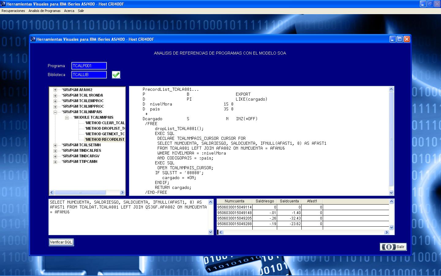 Recupera código RPG ILE Herramientas Visuales para IBM iSeries AS/400 ...