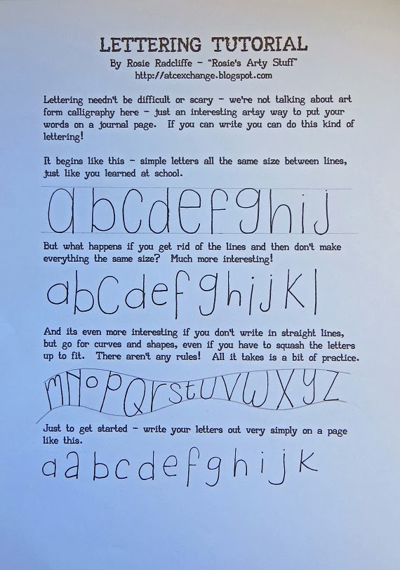 Rosie's Arty Stuff: LETTERING TUTORIAL....