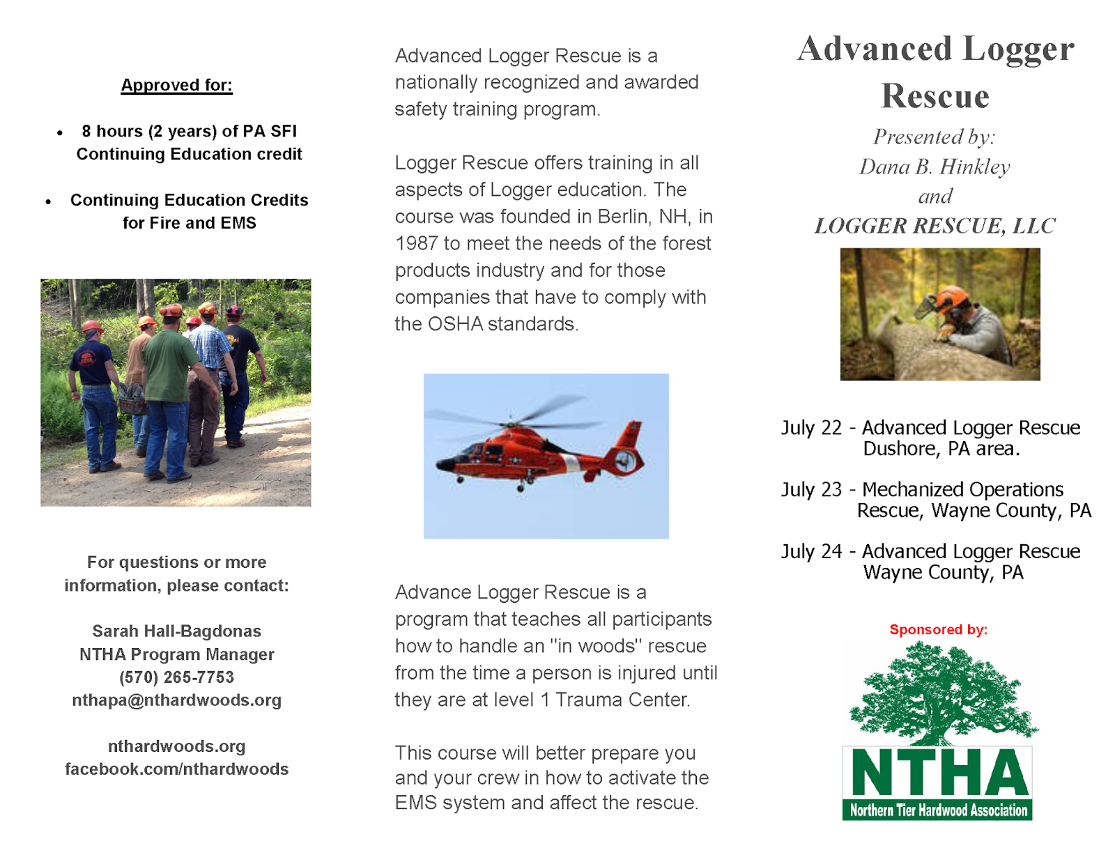 PA SFI Professional Timber Harvester Training Program: Advanced Logger ...