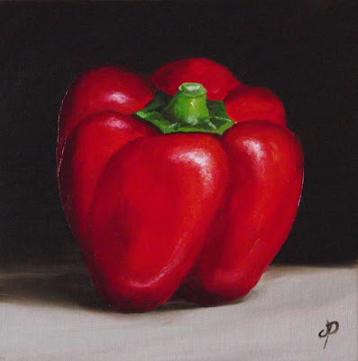 Jane Palmer Fine Art: Red, Yellow and Green Peppers